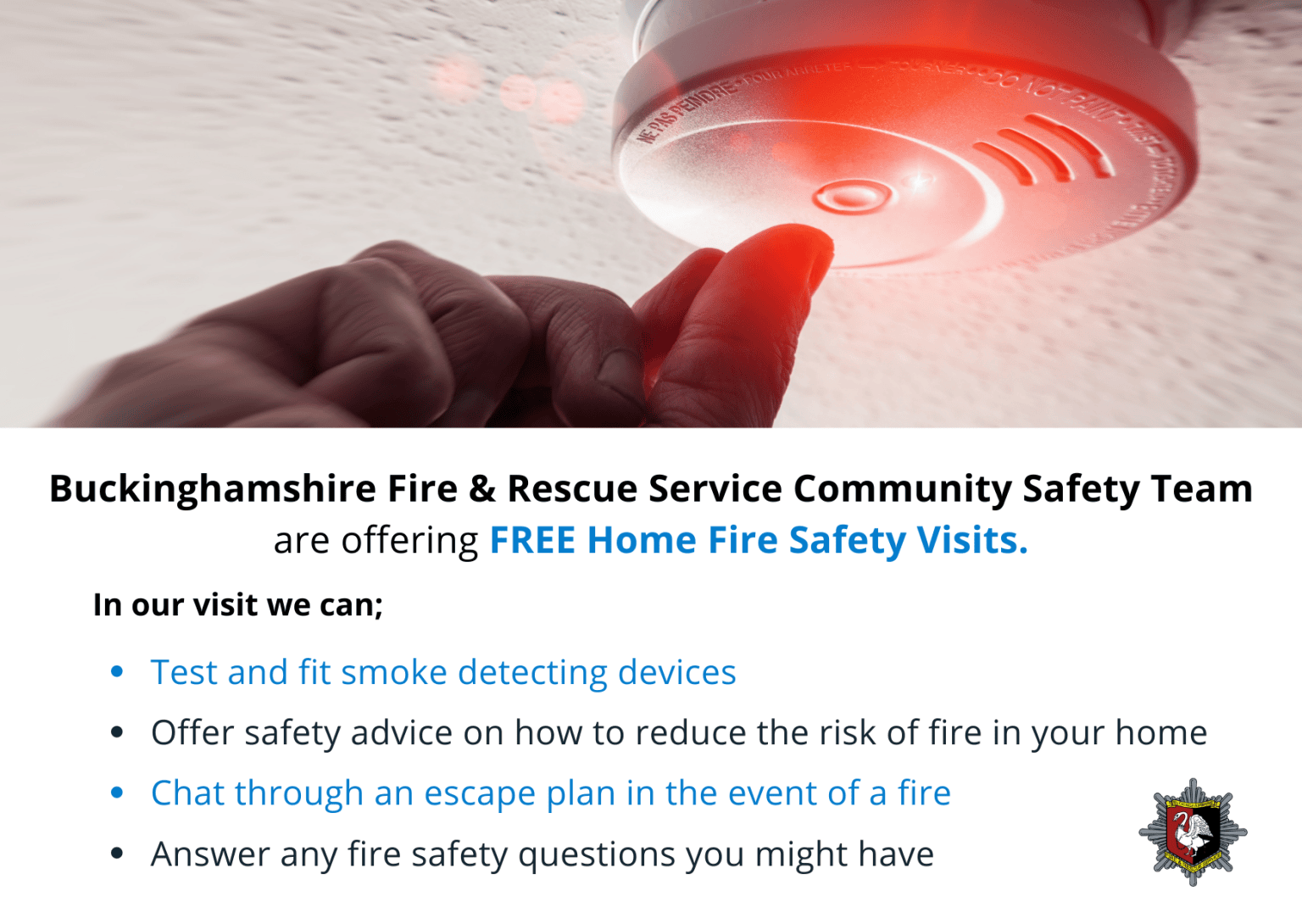 Home Fire Safety Services | Bucks Fire and Rescue